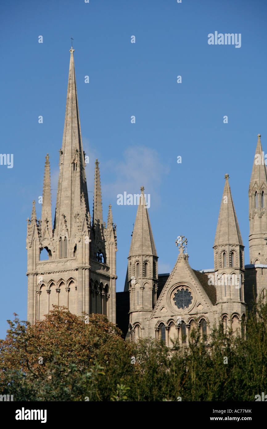 peterborough city centre cathedral spires cambridgeshire england united ...