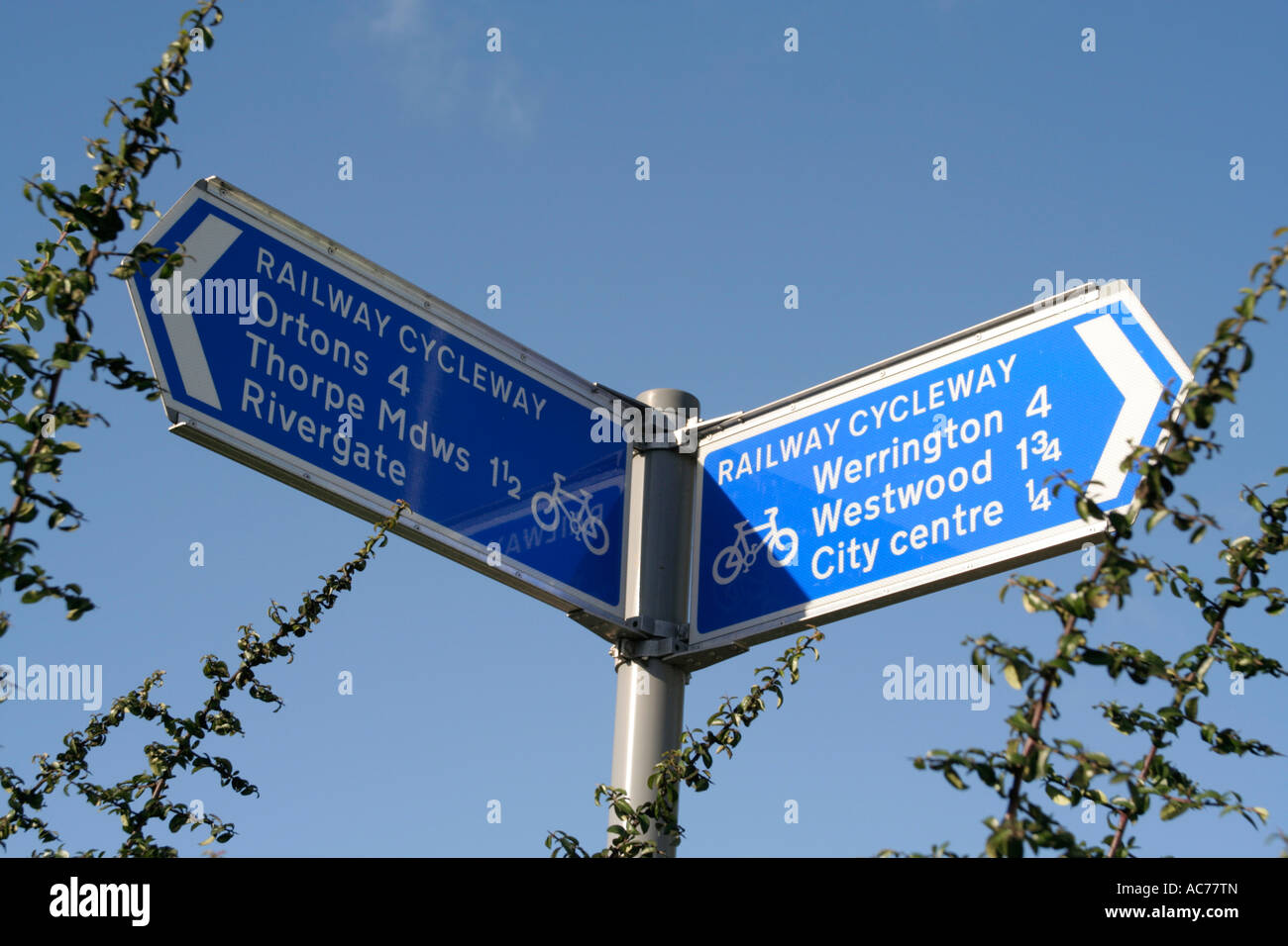 peterborough city centre city signpost cambridgeshire england united ...