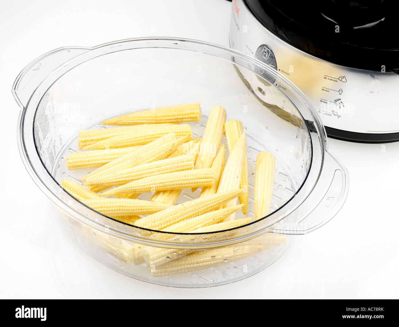 Steamed Baby Sweetcorn Stock Photo - Alamy