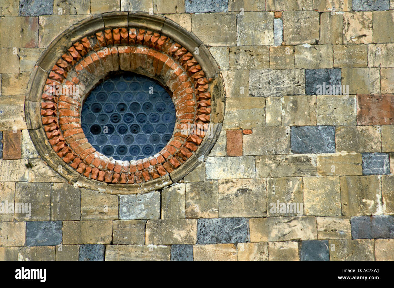 Round window architectural detail in Monteriggioni Italy Stock Photo ...