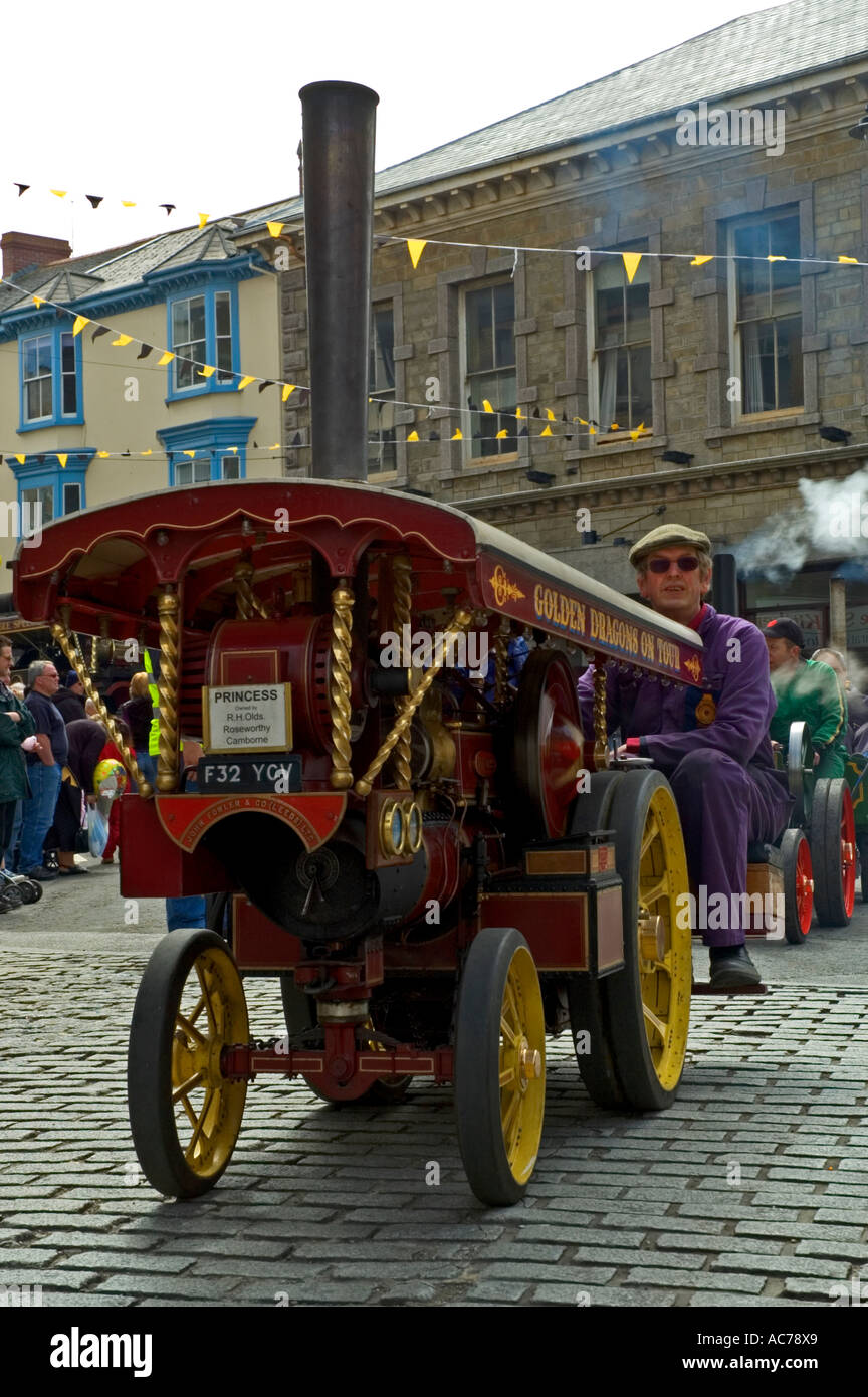a mini traction engine at the richard trevithick day celebrations in ...