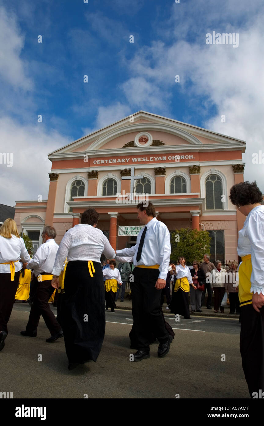 the richard trevithick day dancers in camborne,cornwall,england Stock ...