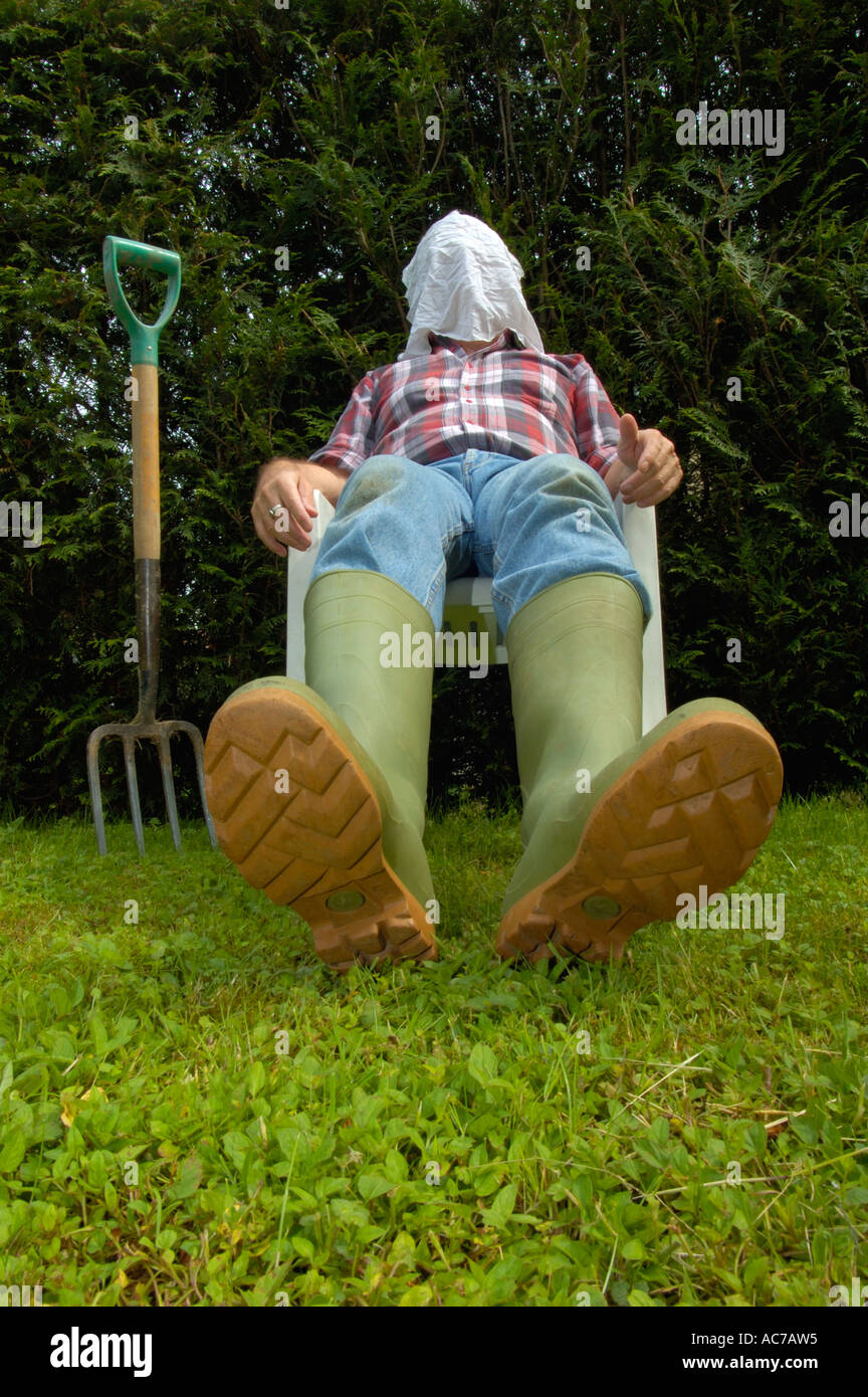 Exhausted gardener hi-res stock photography and images - Alamy