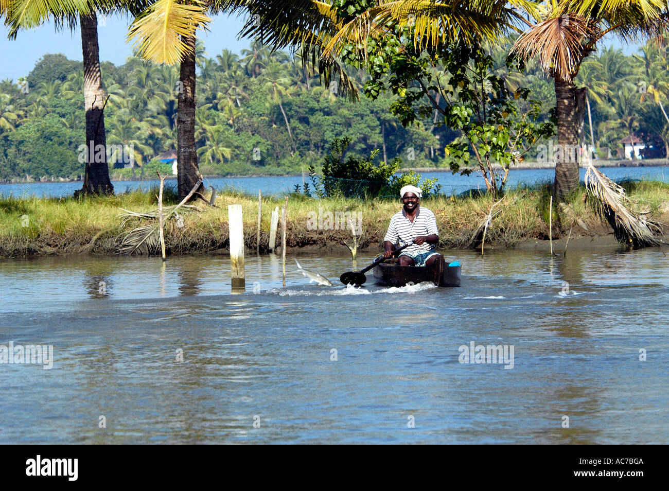 FISH FARM WITH FISH JUMPING KUMBALANGHI MODEL TOURISM VILLAGE NEAR ...