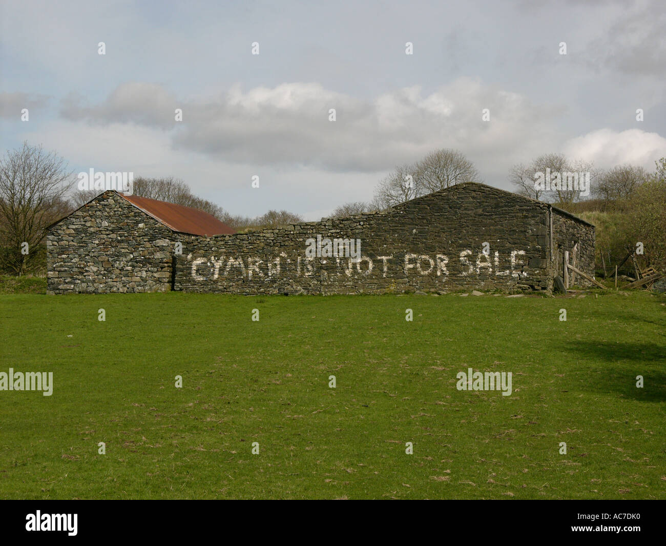 Slogan graffiti wales wall hi-res stock photography and images - Alamy