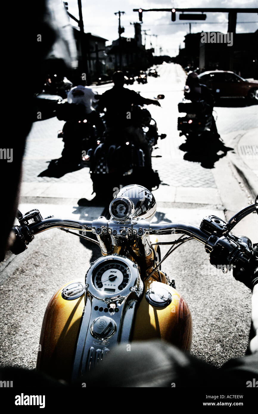 Rider's eye view from a Harley Davidson motorcycle Stock Photo - Alamy