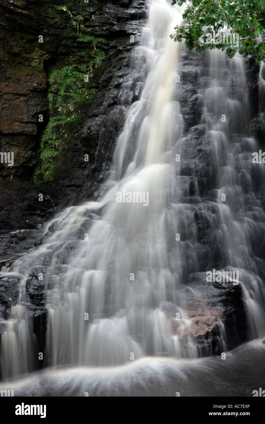 Hareshaw Linn Waterfall Bellingham Northumberland Stock Photo - Alamy