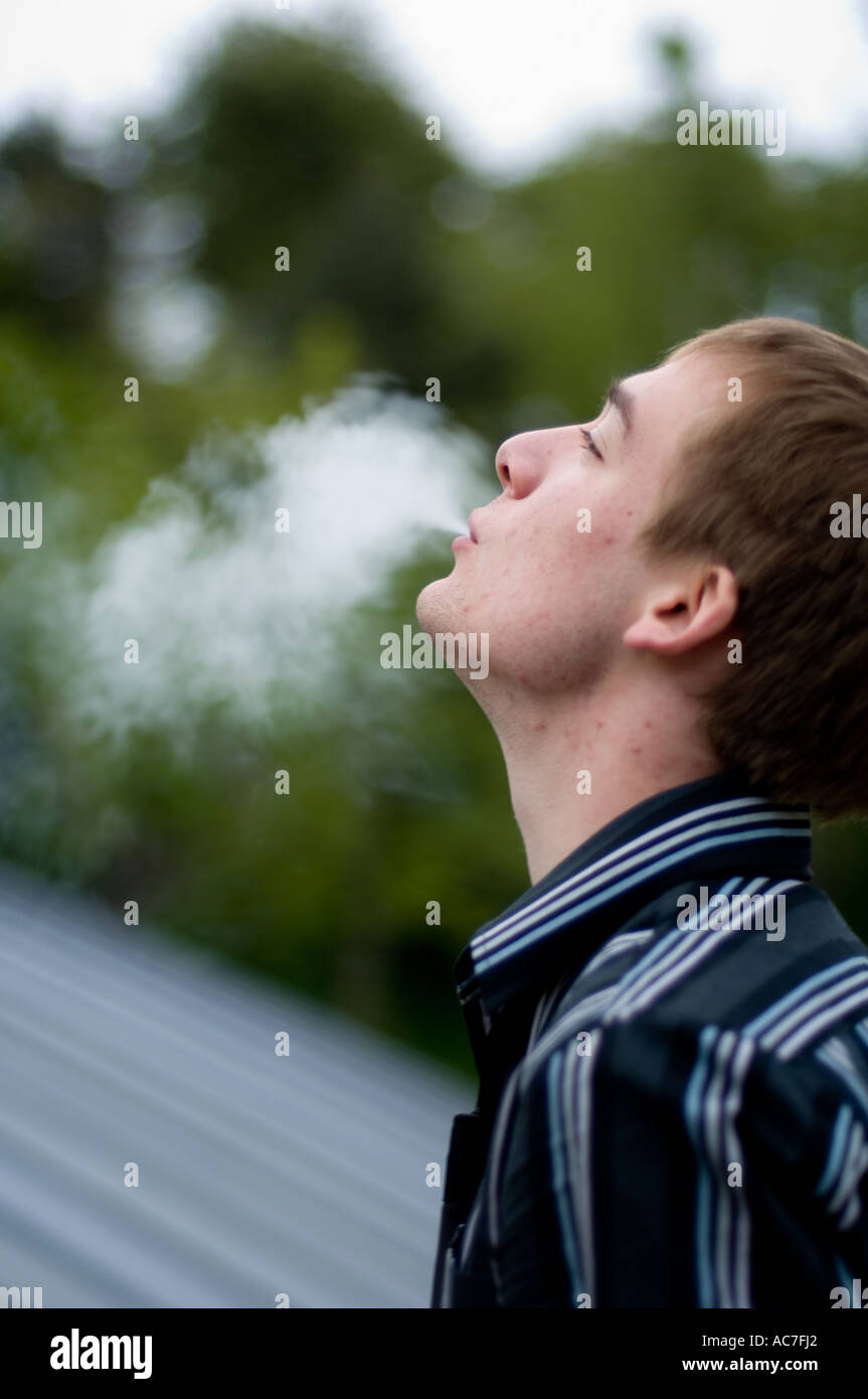Man smoker smoking cigarette exhaling hi-res stock photography and ...