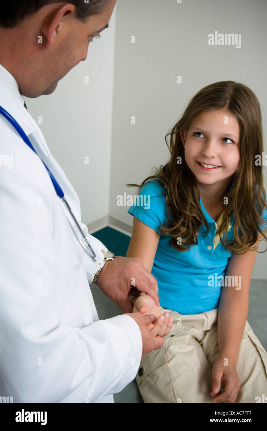 Girl getting physical Stock Photo - Alamy