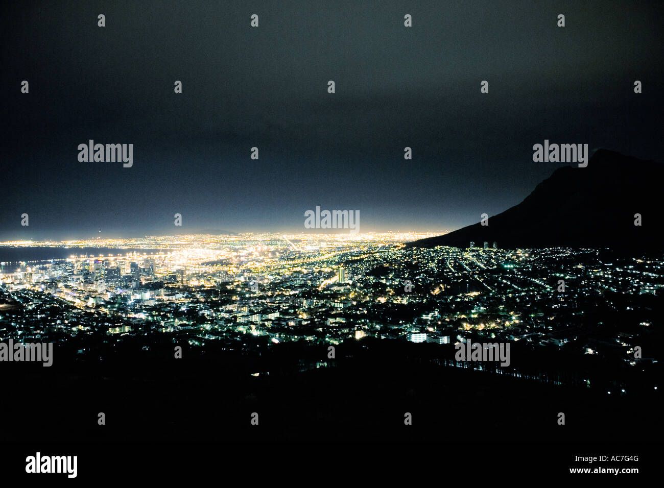 View From Table Mountain At Night
