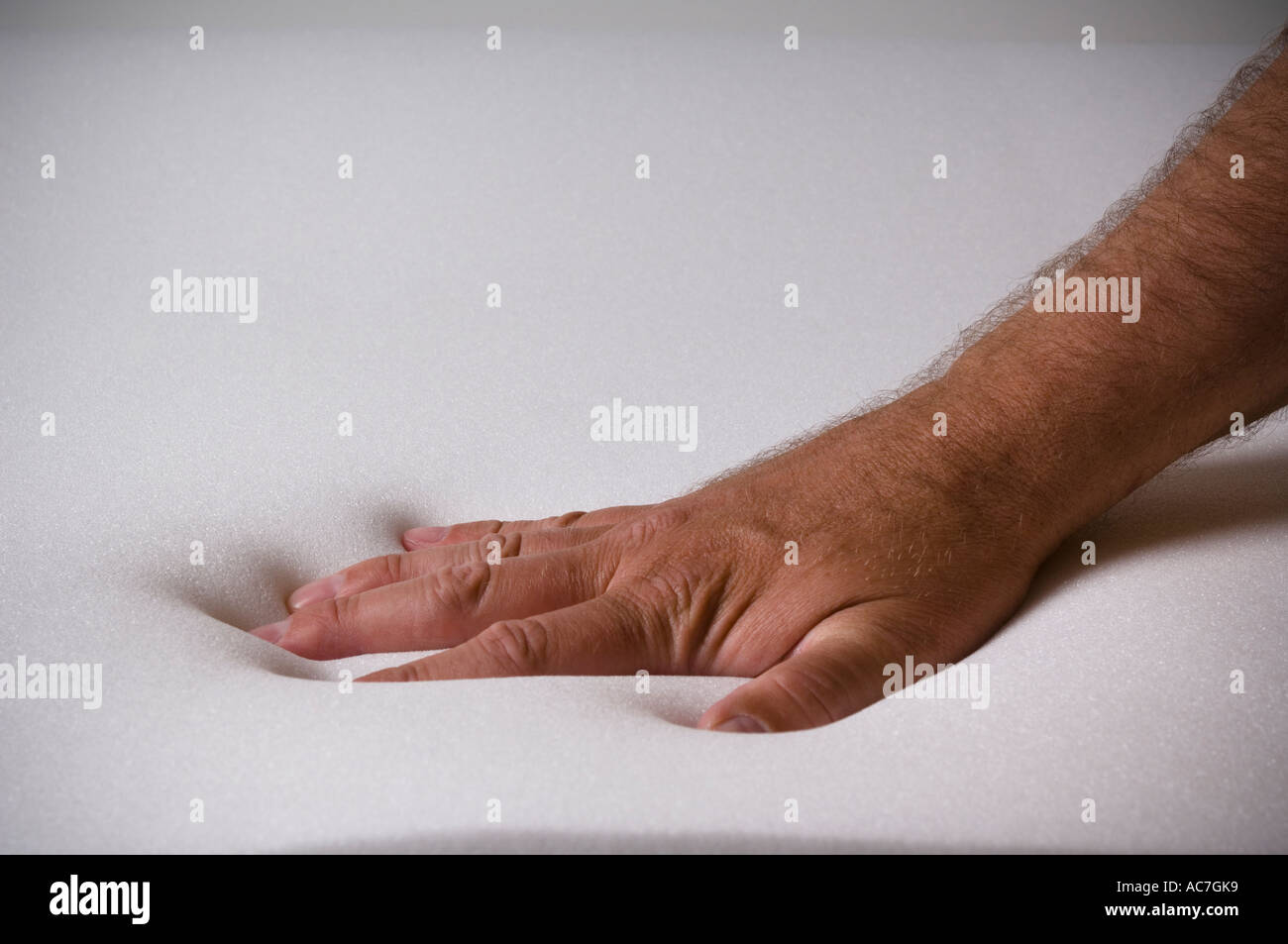 Man s hand on foam Stock Photo - Alamy