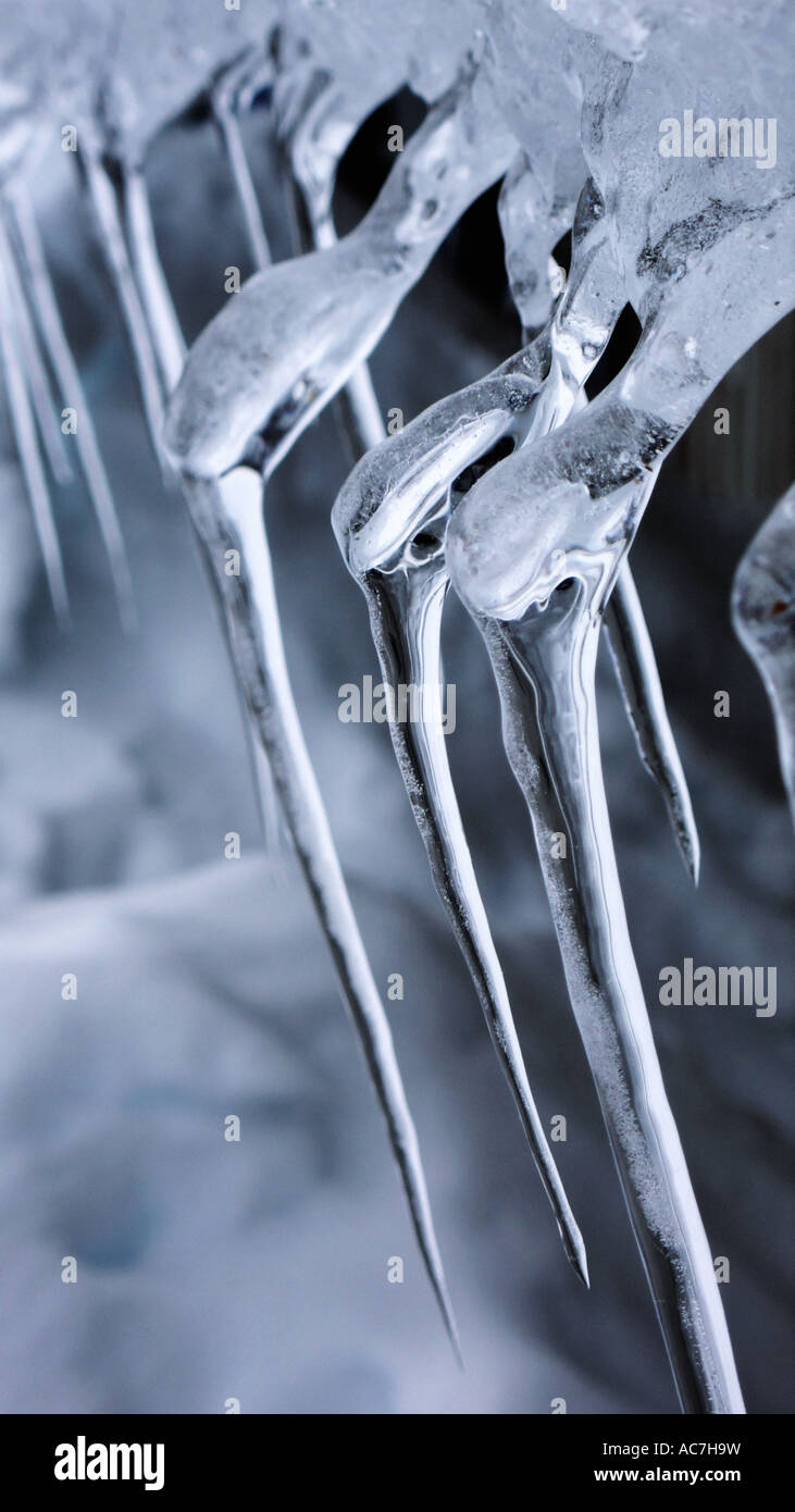 Icicles against an Arctic winter landscape Stock Photo - Alamy
