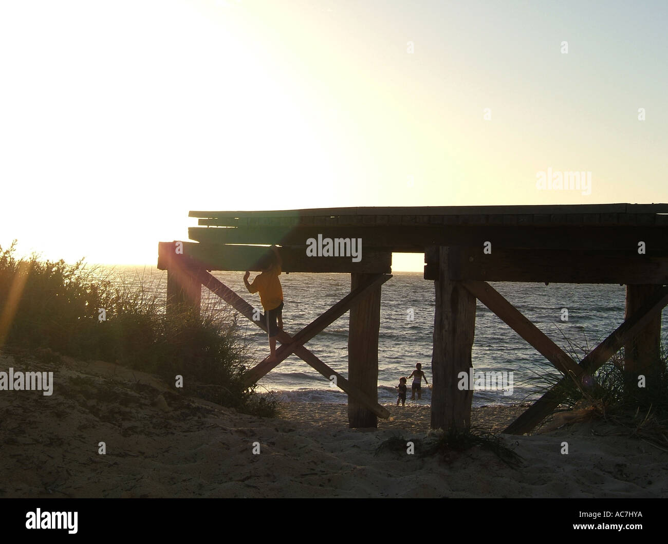 Jetty on fremantle beach hi-res stock photography and images - Alamy