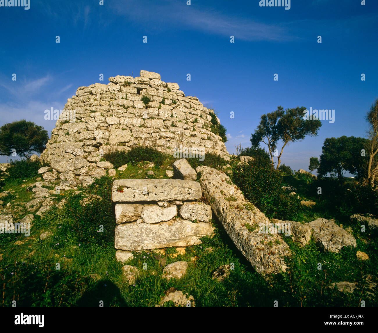 Talaiot on the north side of the complex of megaliths at Talati d Dalt ...