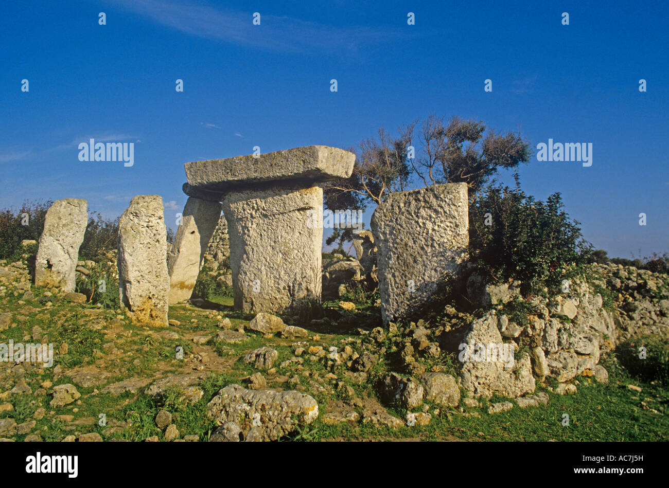complex of stone ruins and megalithic structures west of Mahon on the ...
