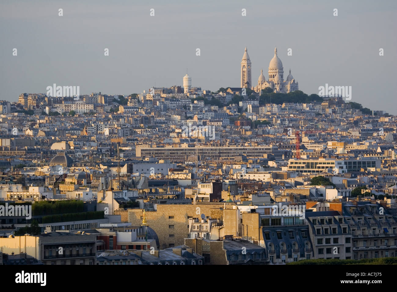 View from the first level deck of the Eiffel Tower Paris France Stock ...