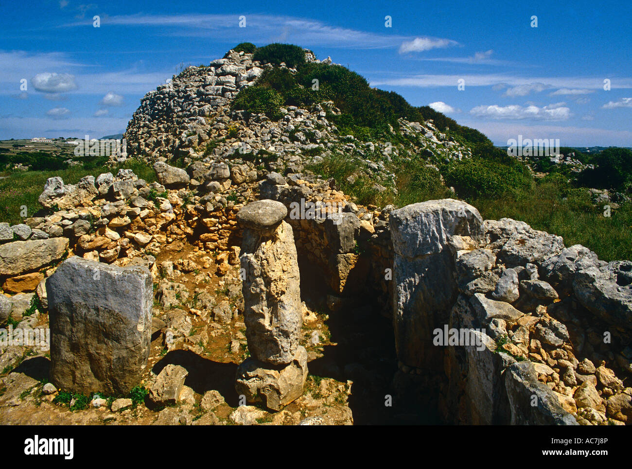 Torre D En Gaumes ancient complex of stone structures Menorca Stock ...