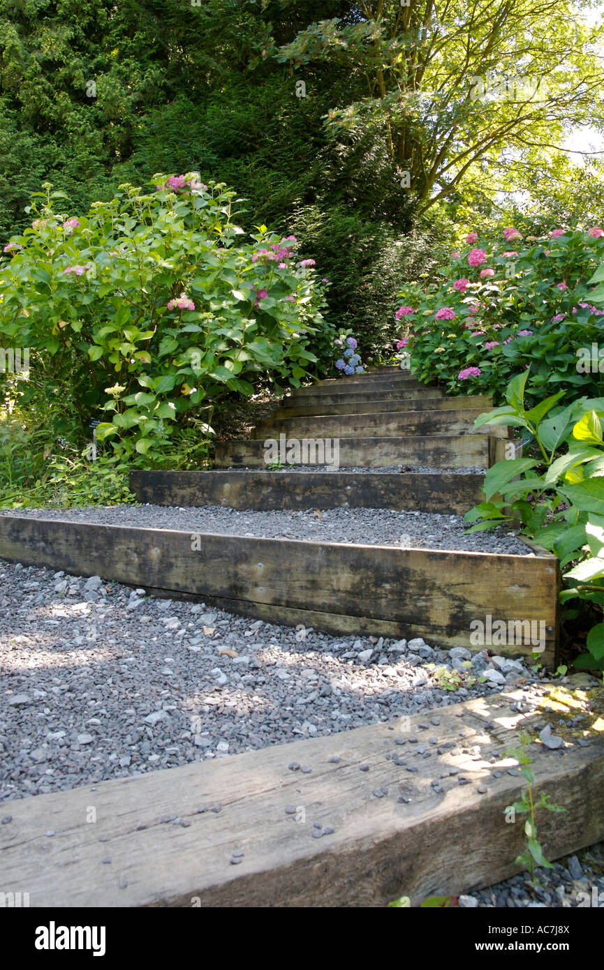The Hillier Gardens steps Stock Photo - Alamy