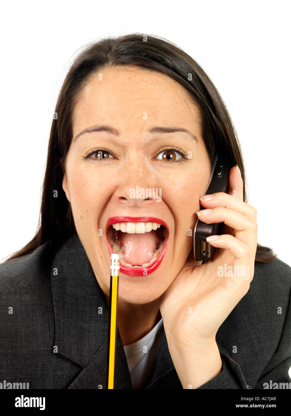 Angry Young Woman Model Released Stock Photo - Alamy