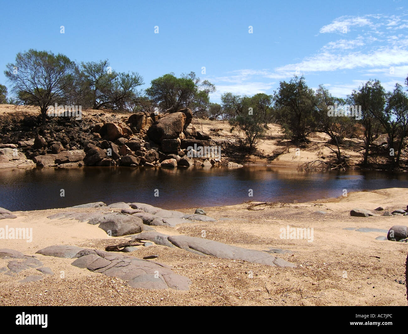 River in the outback outback, Mullewa, Western Australia Stock Photo ...