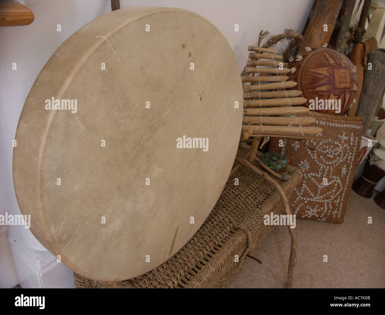 a collection of instruments from all over the world used for ceremonial ...