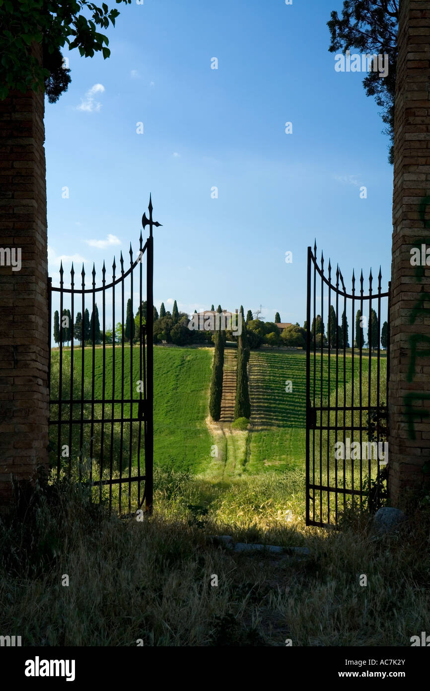 Entrance gate of a villa hi-res stock photography and images - Alamy