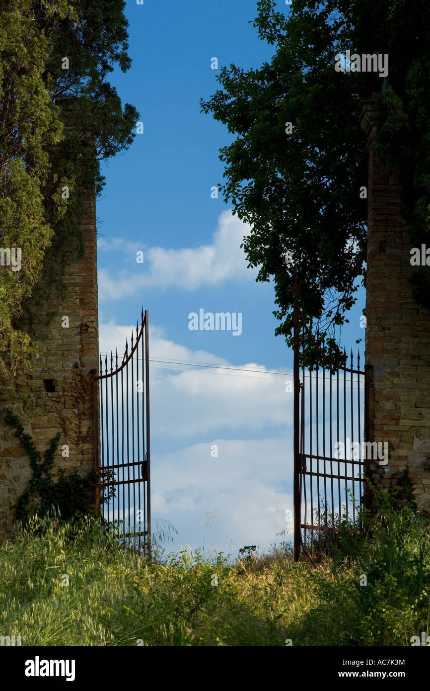 Entrance gate of a villa hi-res stock photography and images - Alamy