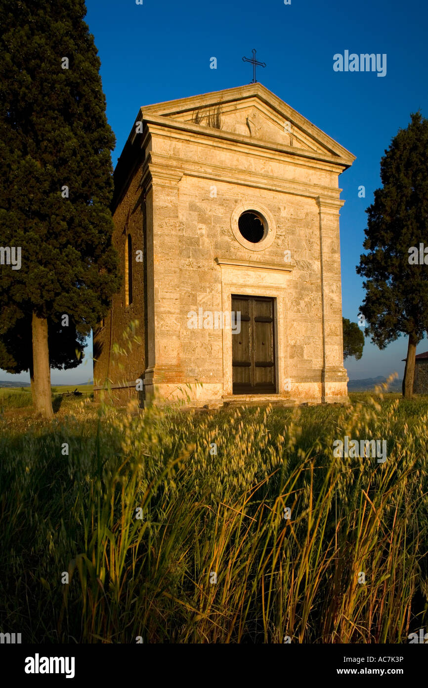 Vitaleta chapel near San Quirico d Orcia Tuscany Italy Stock Photo - Alamy