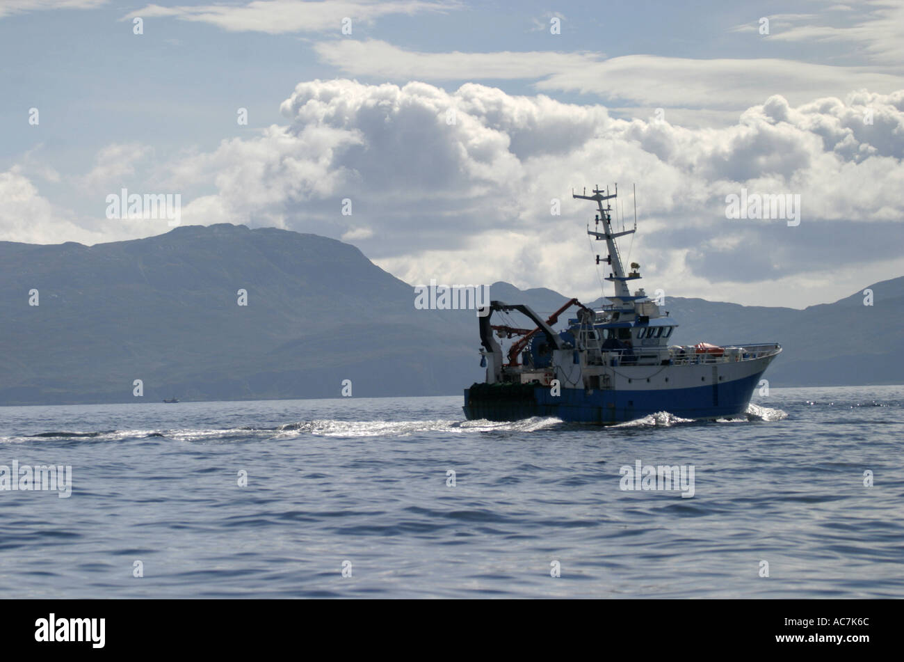 Fishing trawler boat operating in the Firth of Lorne SAC off Scotland s ...