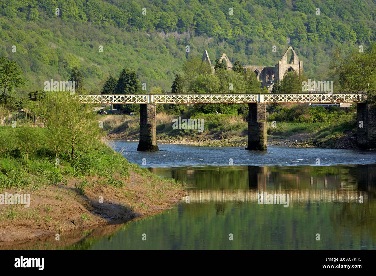 Bridge River Wye Tintern Abbey Wye Valley Monmouthshire South East ...