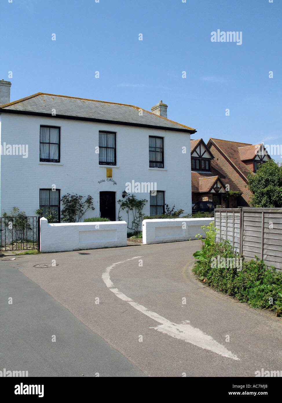 road leading to bembridge beach, isle of wight, uk Stock Photo - Alamy