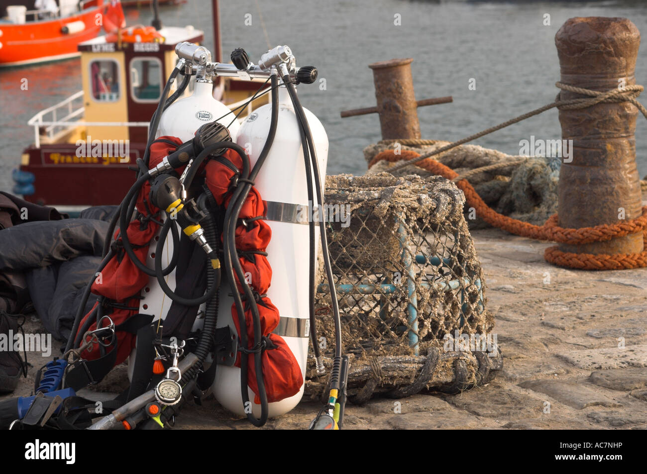 Getting ready for the dive Stock Photo - Alamy