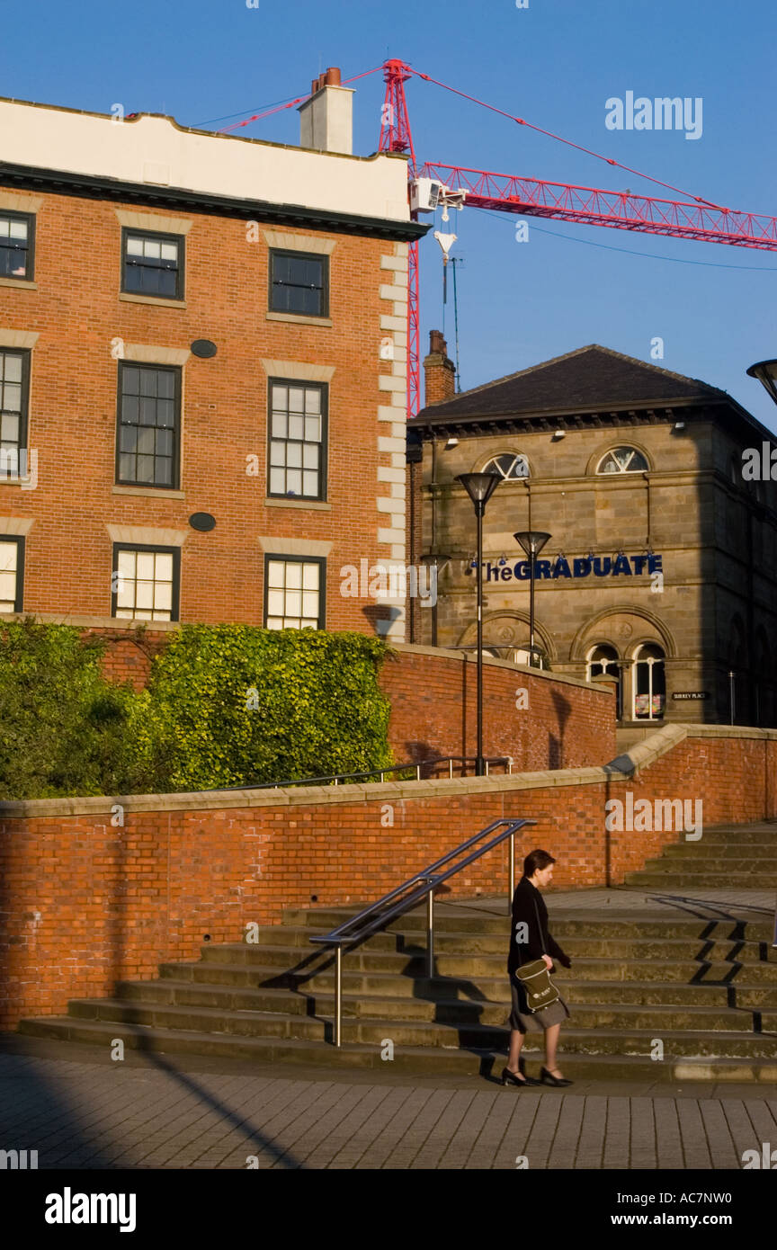 Walking to Work Sheffield UK Stock Photo - Alamy