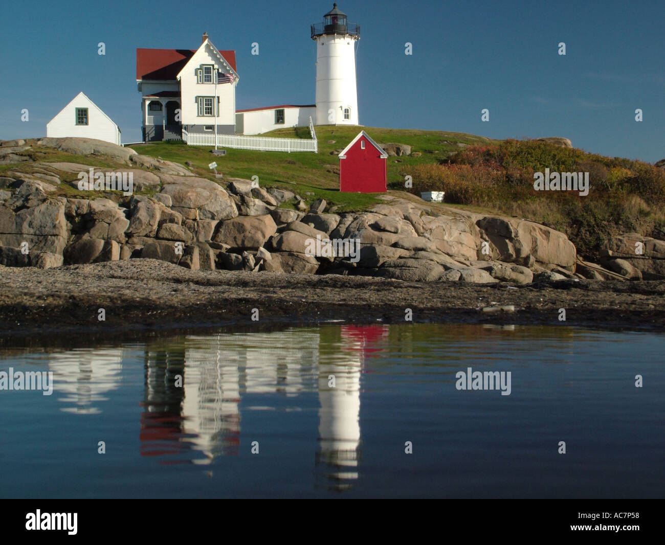 AJD43861, York Beach, ME, Maine Stock Photo - Alamy