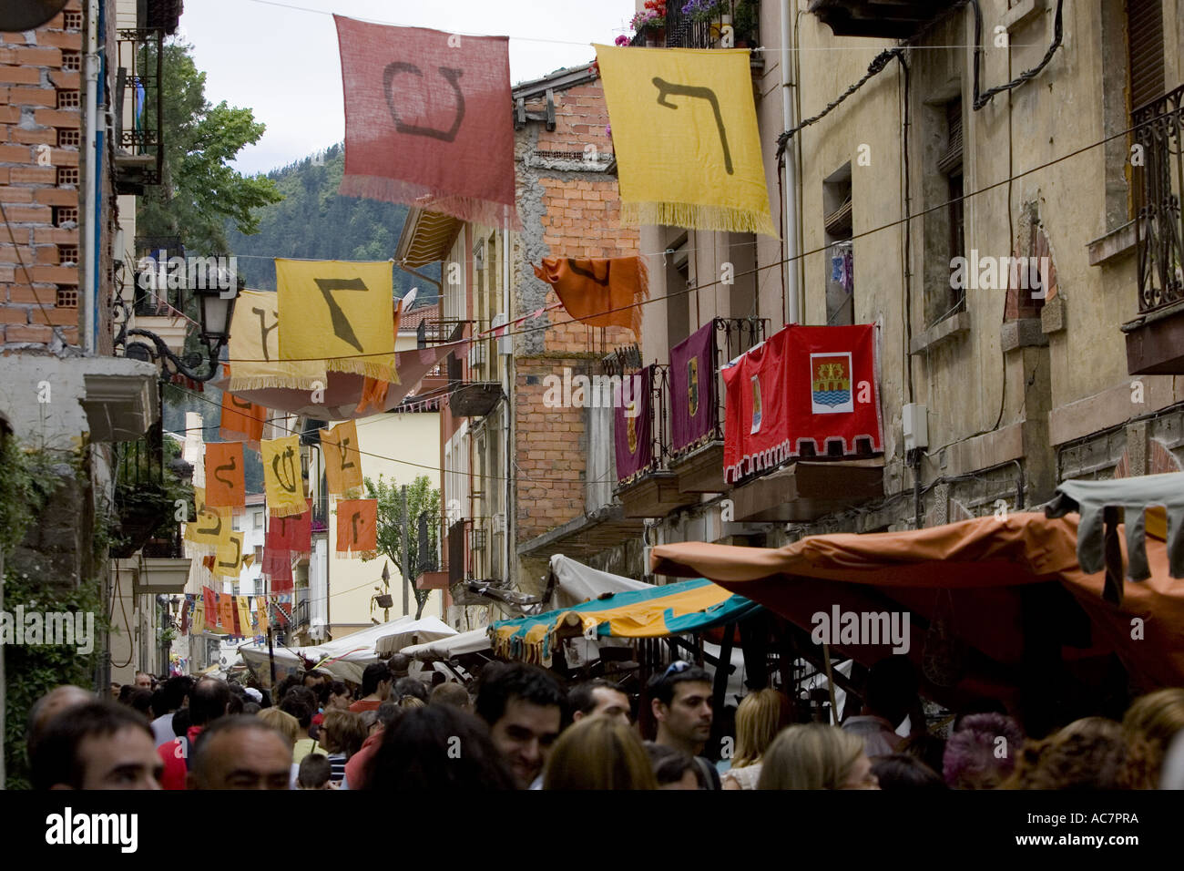 Medieval market, Balmaseda, Basque Country, Spain Stock Photo - Alamy