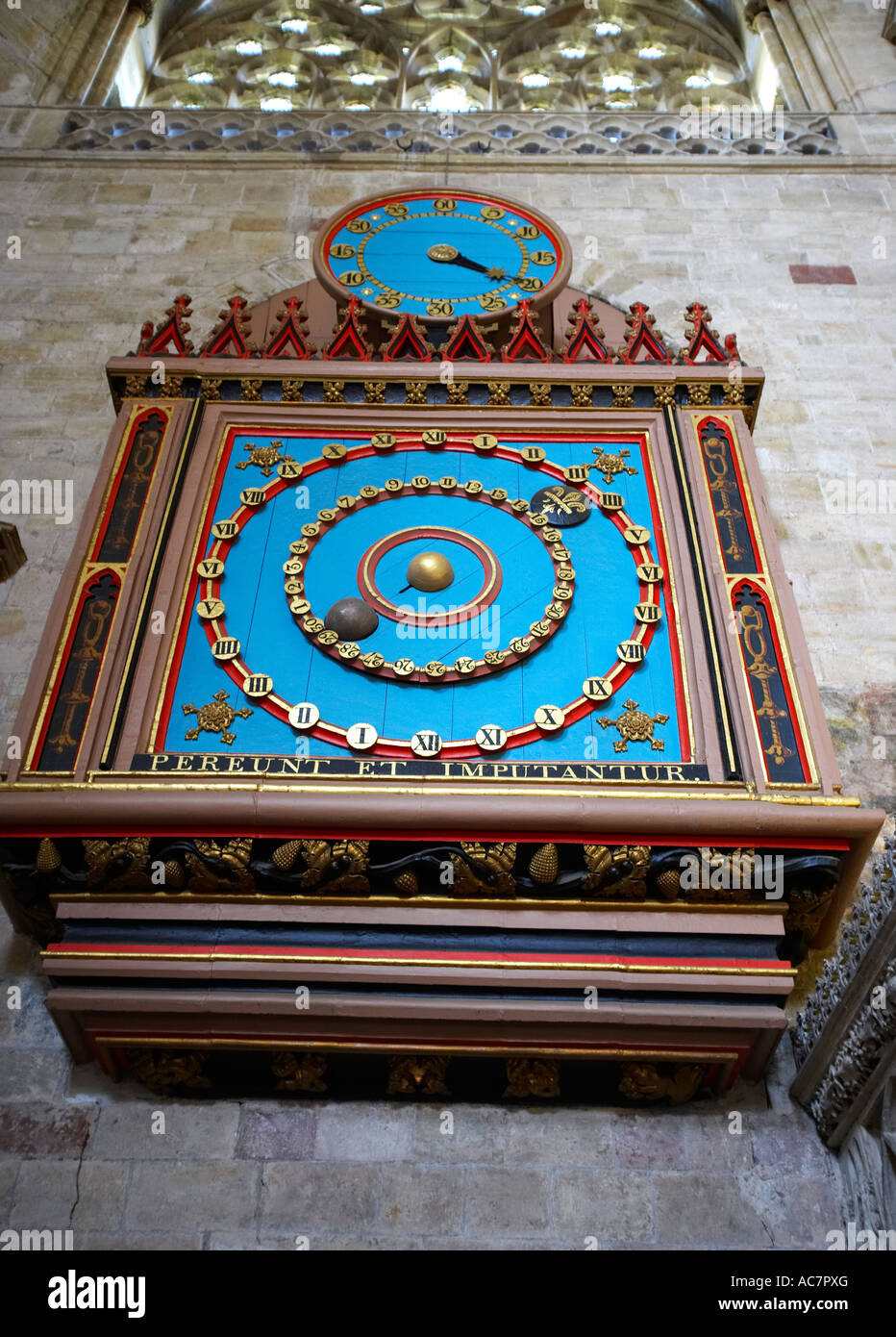 Clock, Exeter Cathedral, Devon, England, UK Stock Photo - Alamy