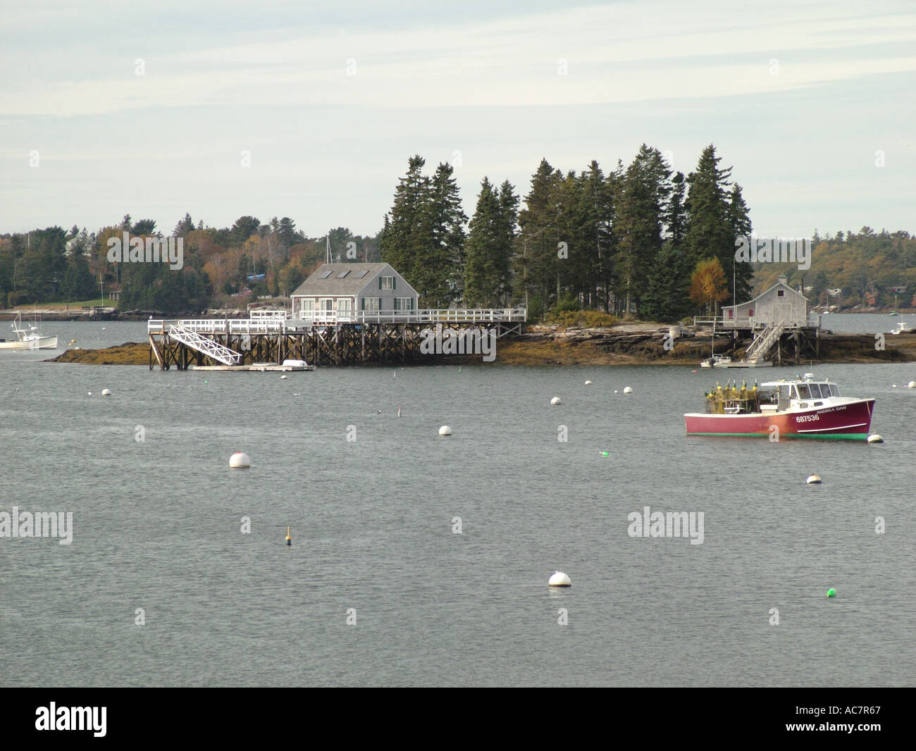 AJD43925, Booth Bay Harbor, ME, Maine Stock Photo - Alamy