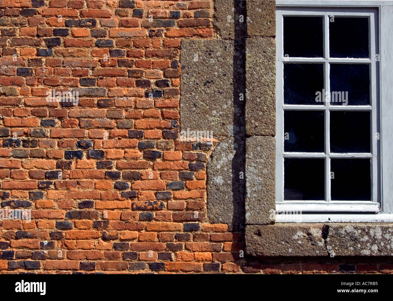Herring bone brickwork and window at the Chateau de Carrouges in ...