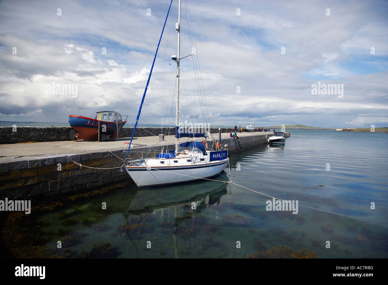 Ballyvaughan, Harbour, the Burren, County Clare, Ireland Stock Photo ...