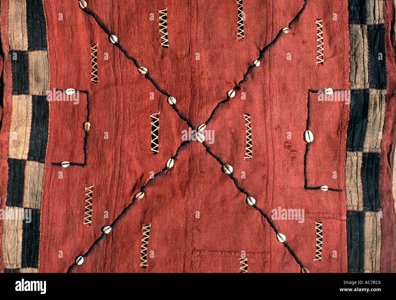 Woven raffia textile from Democratic Republic of Congo formerly known ...