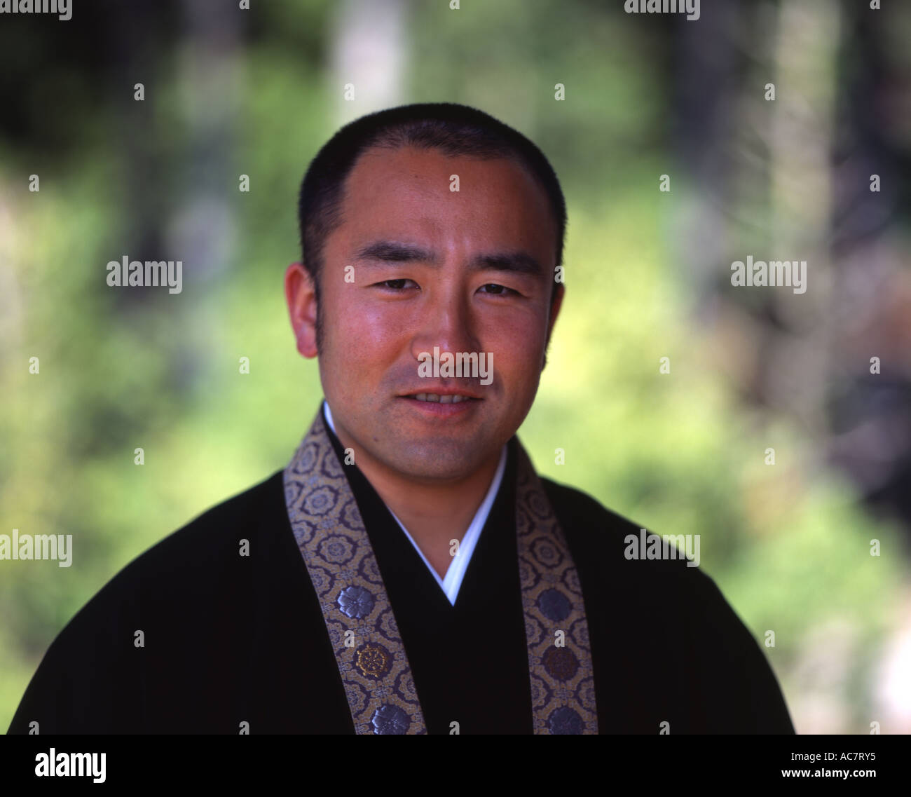 Buddhist Monk of the Tendai Sect at Rinno-ji Temple, Nikko, Japan Stock ...