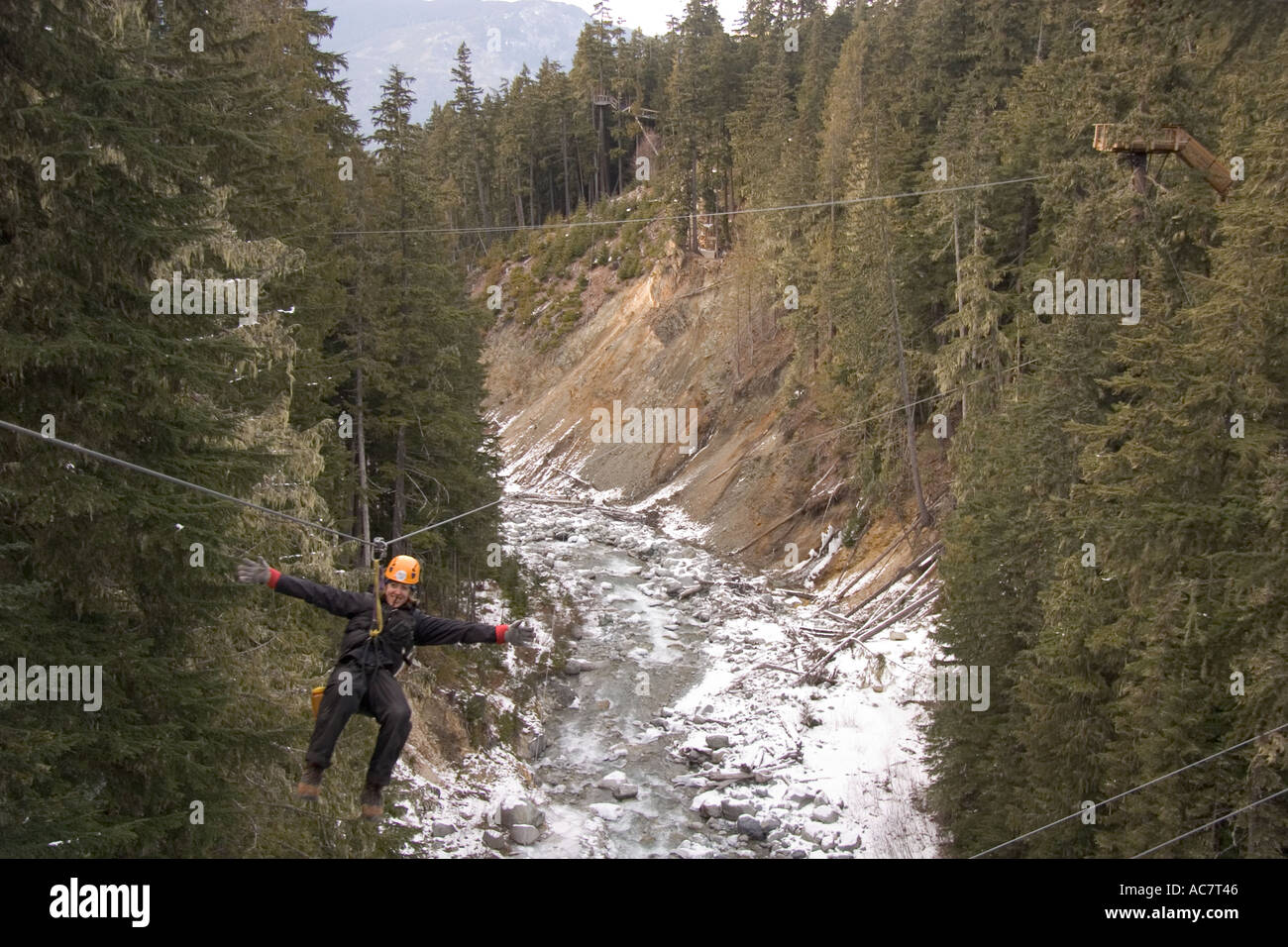 Whistler canada zipline hi-res stock photography and images - Alamy