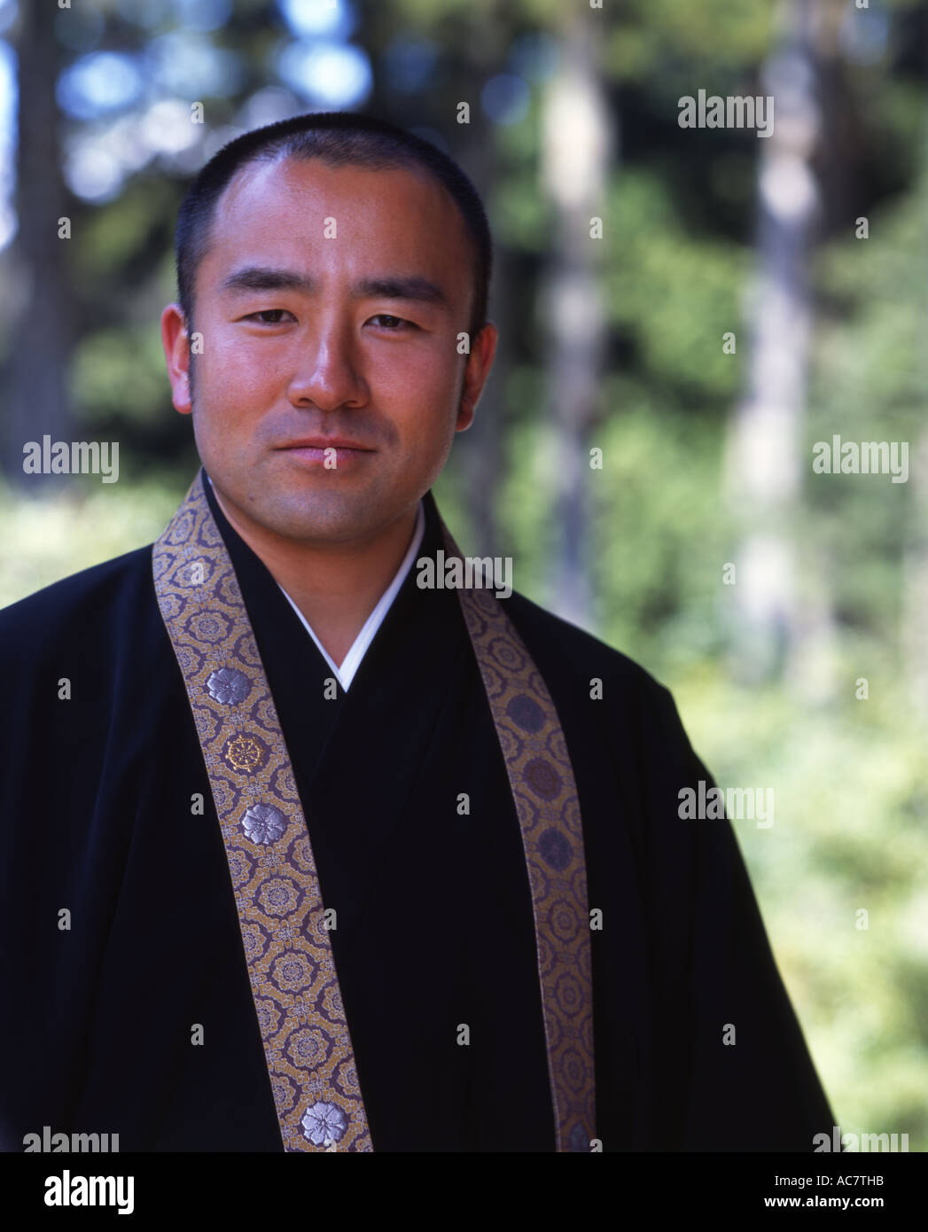 Buddhist Monk of the Tendai Sect at Rinno-ji Temple, Nikko, Japan Stock ...