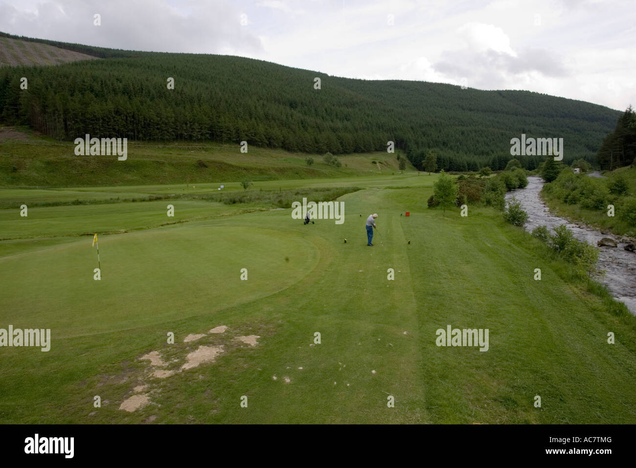 Golf course Innerleithen near Peebles Scottish Borders UK Stock Photo ...
