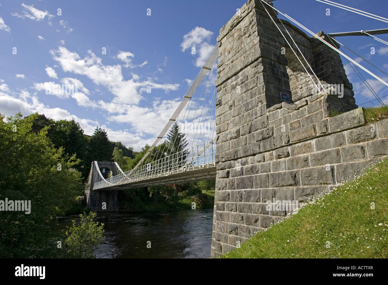 Old suspension Bridge of Oich Laggan near Fort Augustus Scotland UK ...