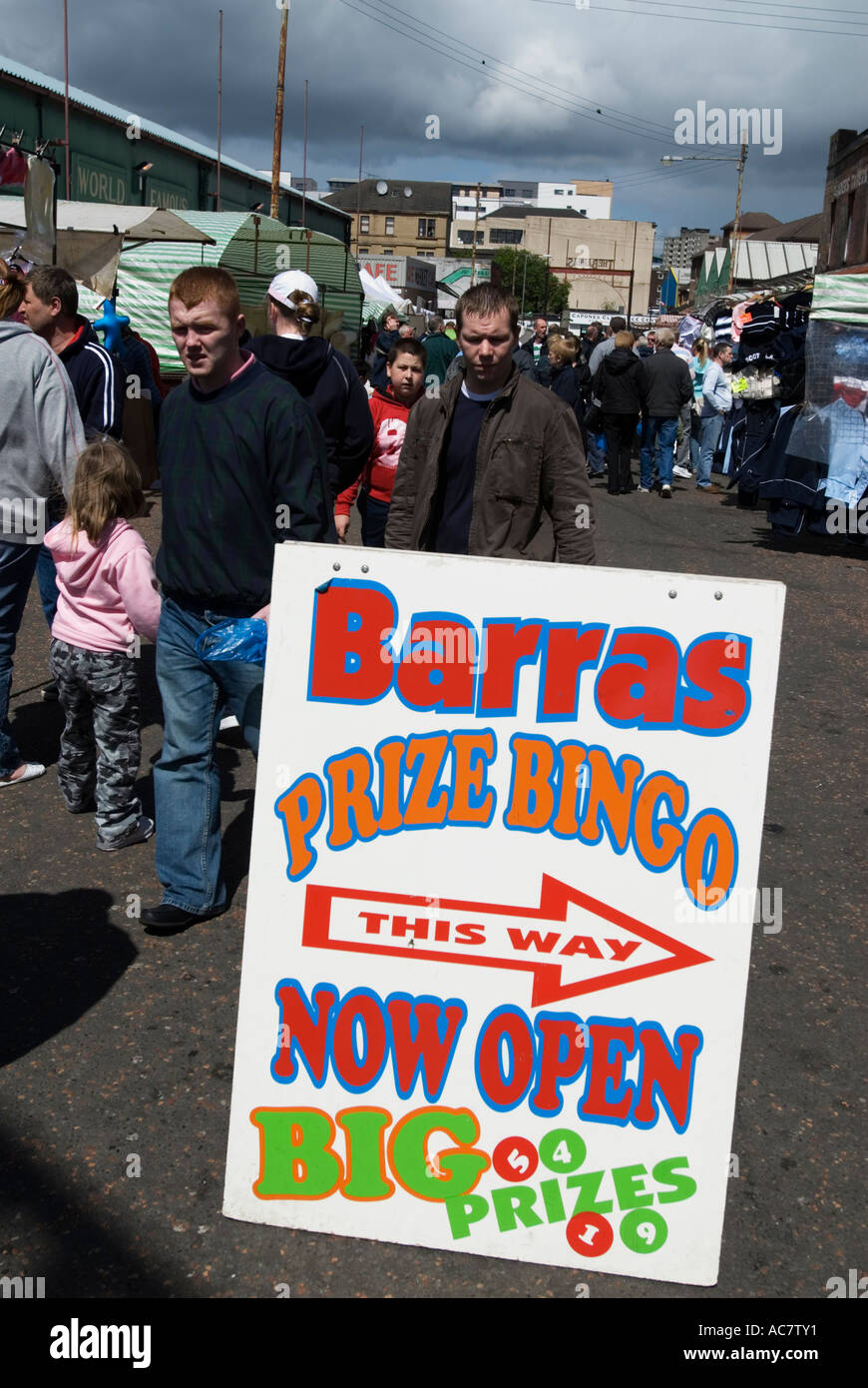 The famous Barras market in East End of Glasgow Stock Photo - Alamy