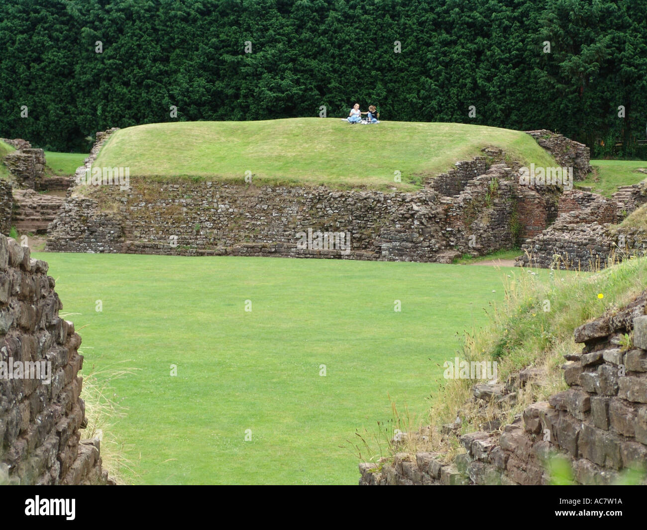 Roman Amphitheatre at Caerleon South Wales UK 2004 Stock Photo - Alamy