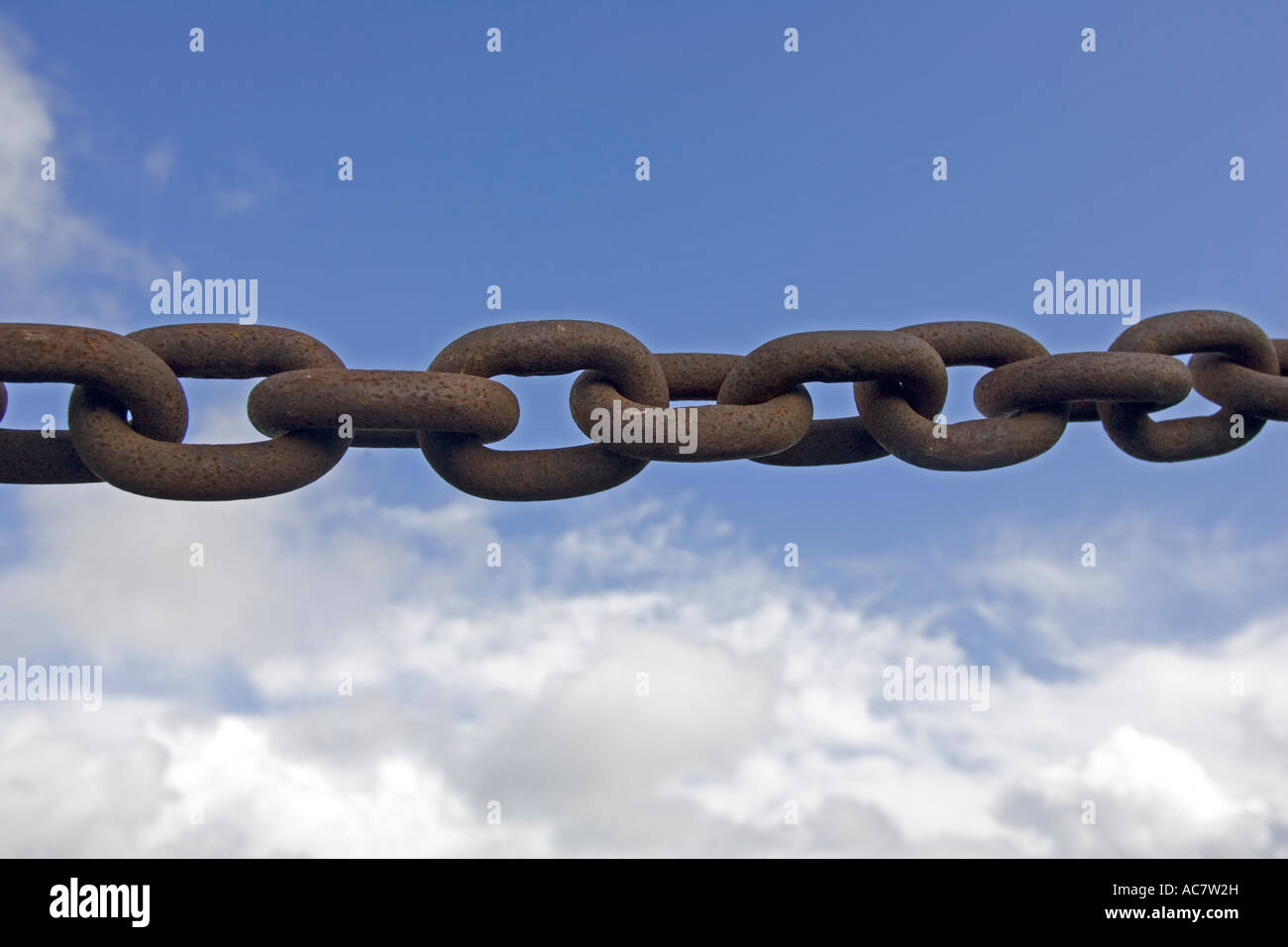 Closeup chain barrier restricting entry to Chapel Fell St Johns Chapel ...