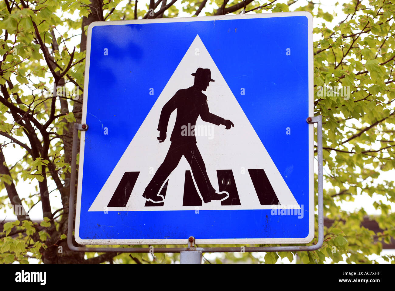 Zebra crossing sign Stock Photo - Alamy