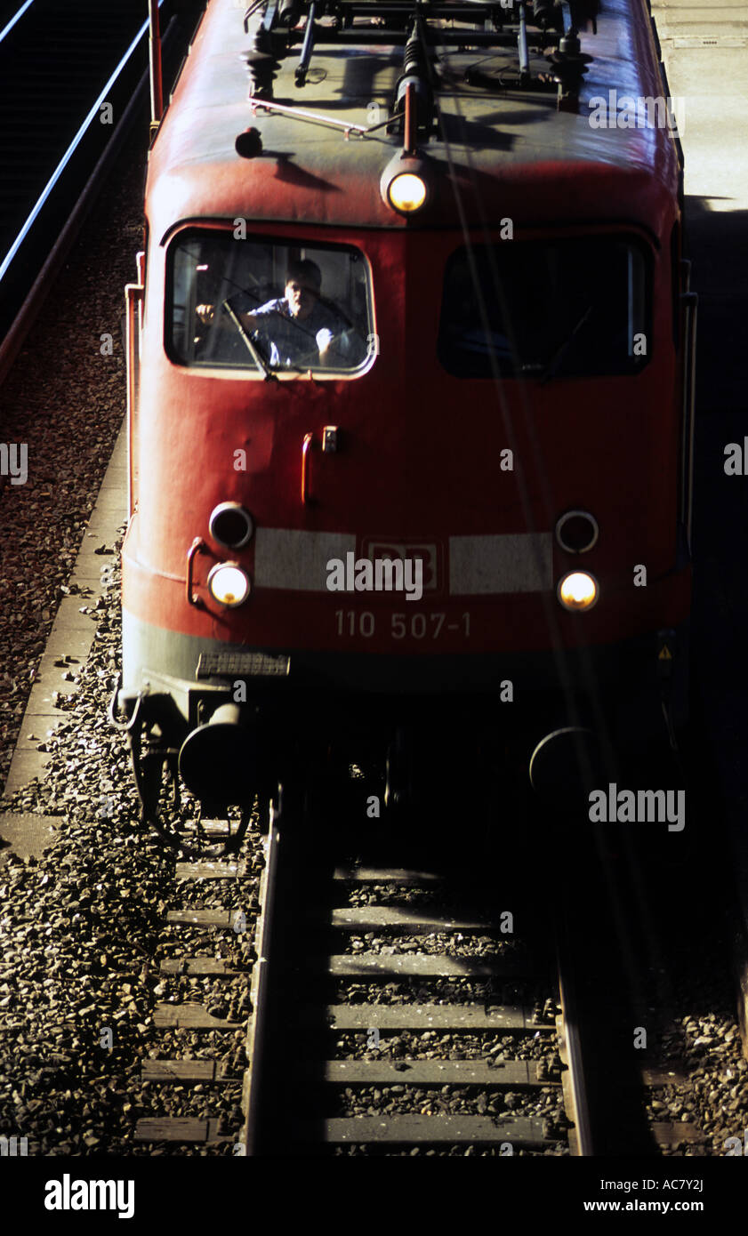 German Railways electric locomotive, hauling a Regional Express (RE ...